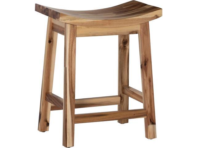 Click here for Powell Furniture Dale Saddle Bar Stool Natural Woo... prices