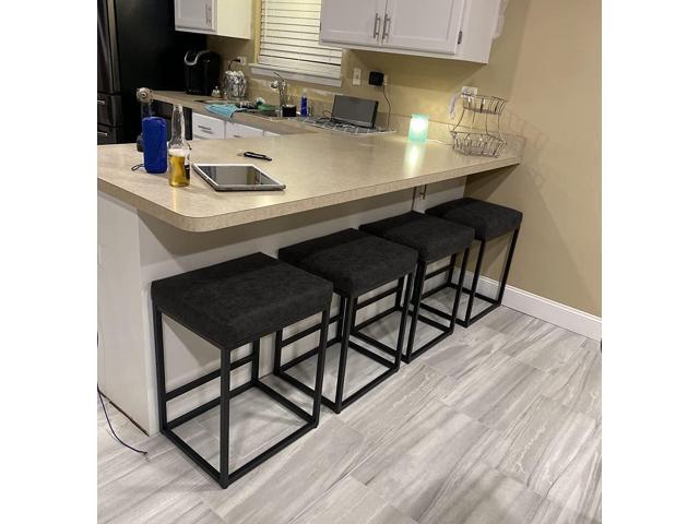 Click here for MAISON ARTS Black Counter Height 24 Bar Stools Set... prices