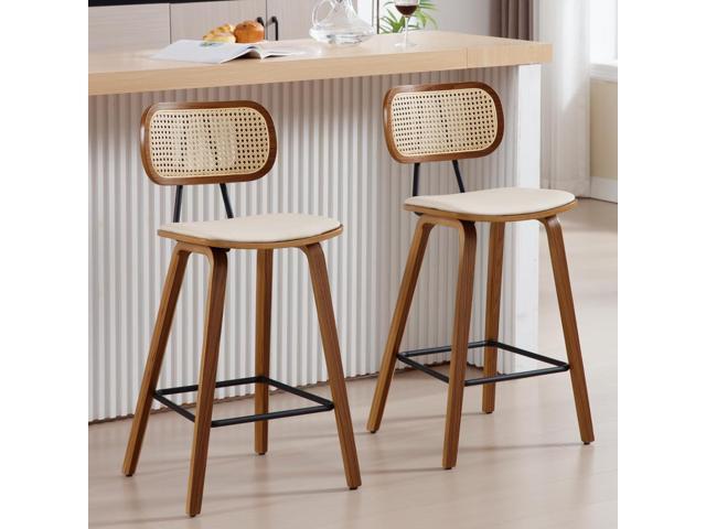Click here for Mid-Century Bar Stools Set of 2  26 Inch PU Leathe... prices