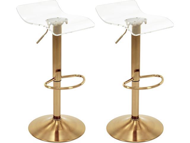 Click here for Brage Living Acrylic Bar Stools Set of 2  Backless... prices