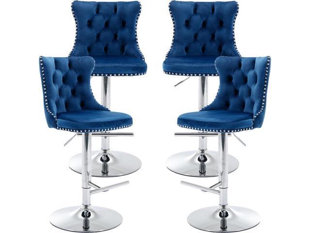 Click here for Swivel Counter Height Bar Stools Set of 4  Navy Ki... prices