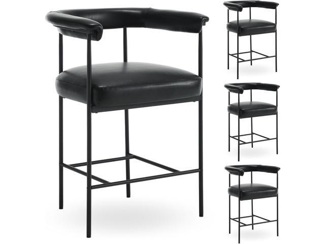 Click here for HEAH-YO Modern Faux Leather Bar Stools Set of 4  2... prices