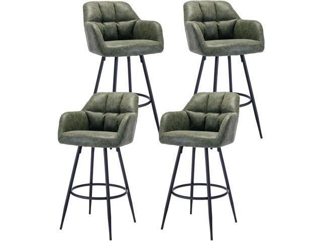 Click here for Leather Bar Stools Set of 4 Bar Height Stools with... prices