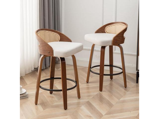 Click here for 30 Swivel Rattan Bar Stools Set of 2 Mid-Century M... prices