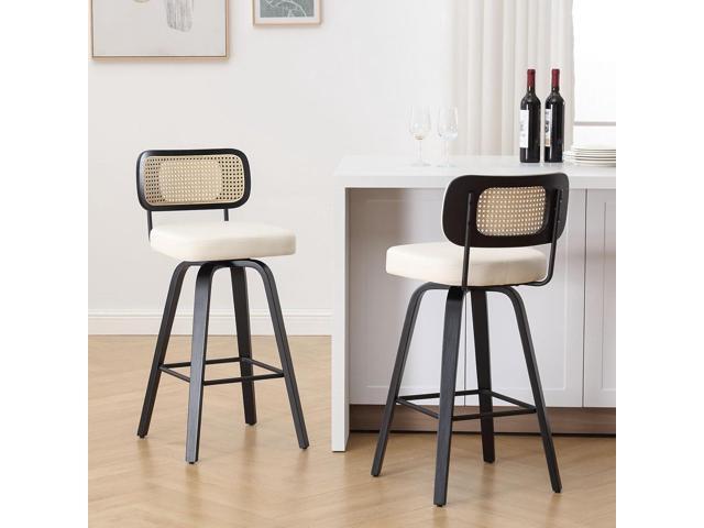 Click here for Swivel Bar Height Stools Set of 2  Upholstered Fau... prices