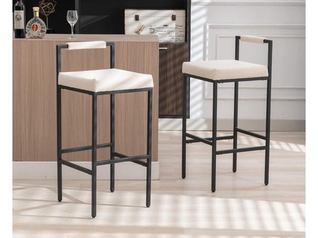 Click here for EALSON Modern Bar Stools Set of 2 Linen Upholstere... prices