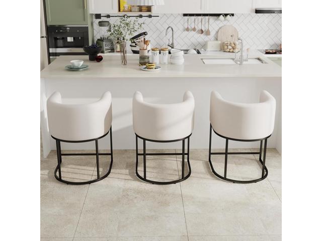 Click here for Modern Counter Height Linen Upholstered Bar Stools... prices