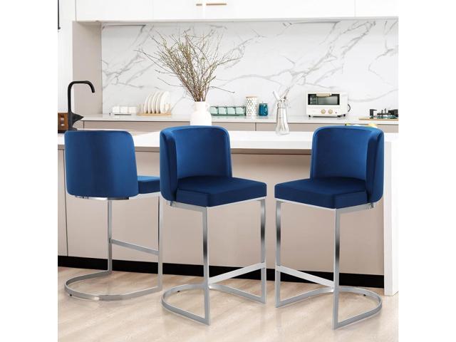 Click here for Counter Height 26 Bar Stools Set of 3 Modern Velve... prices