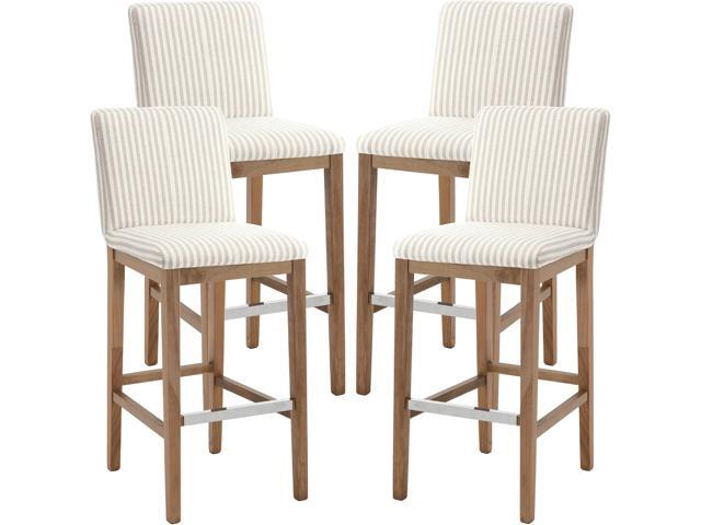 Click here for chairus Bar Stools Set of 4 Fabric High Bar Stool... prices