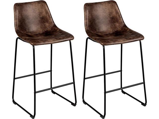 Click here for COSTWAY Bar Stools Set of 2  Vintage Faux Leather... prices