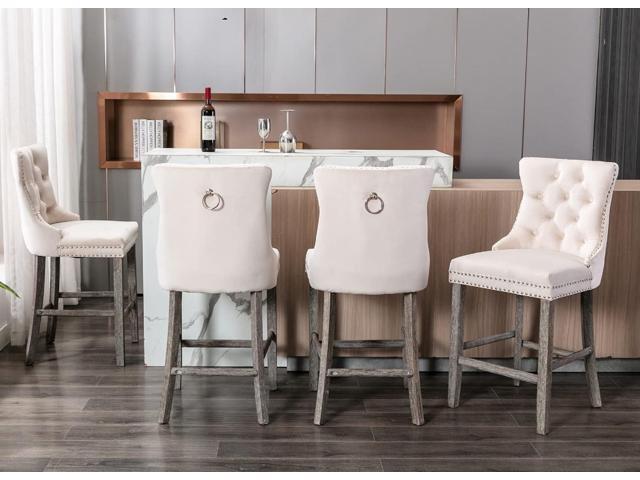 Click here for Rhomtree Velvet Bar Stools Modern Upholstered Bar... prices