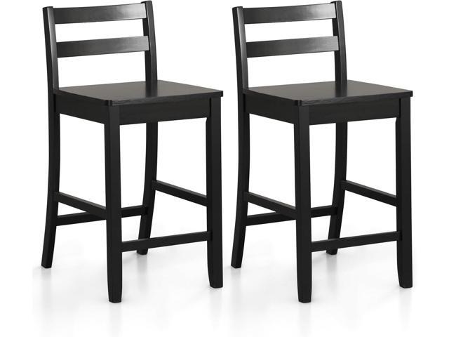 Click here for COSTWAY Wooden Bar Stools Set of 2  24-Inch Counte... prices