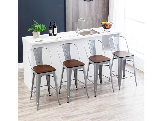 Click here for HAOBO Home 24 Swivel Metal Bar Stools High Back Co... prices