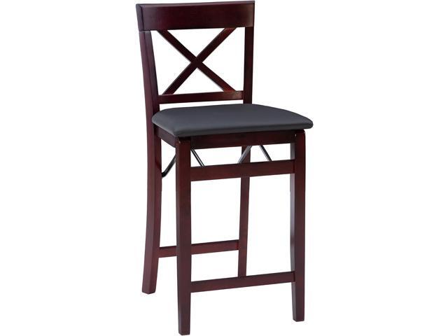 Click here for Linon Triena X Back Folding Counter Stool  Brown prices