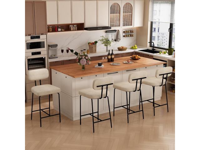 Click here for Counter Height Bar Stools Set of 4  26 White Count... prices