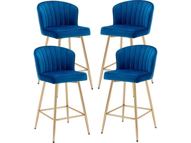 Click here for Modern Counter Height Bar Stools Set of 4 Velvet B... prices
