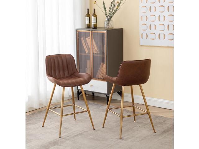 Click here for Sidanli Brown Velvet Bar Stools-Set of 2  24 Inch... prices