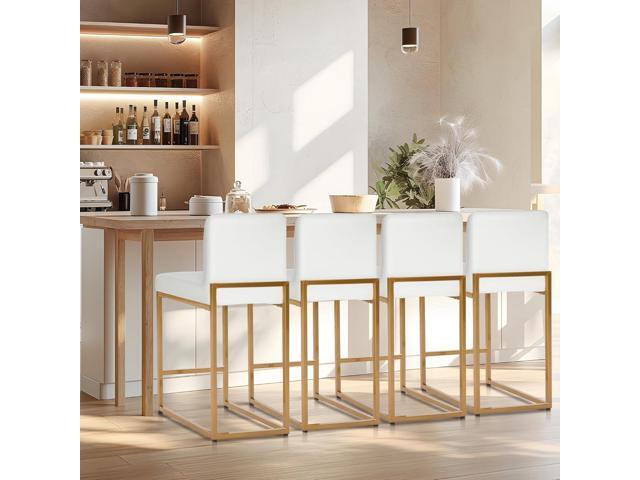 Click here for White Gold Counter Height Bar Stools Set of 4 for... prices