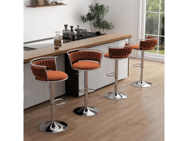Click here for UIXE 360° Swivel Bar Stools Set of 4  Modern Adjus... prices