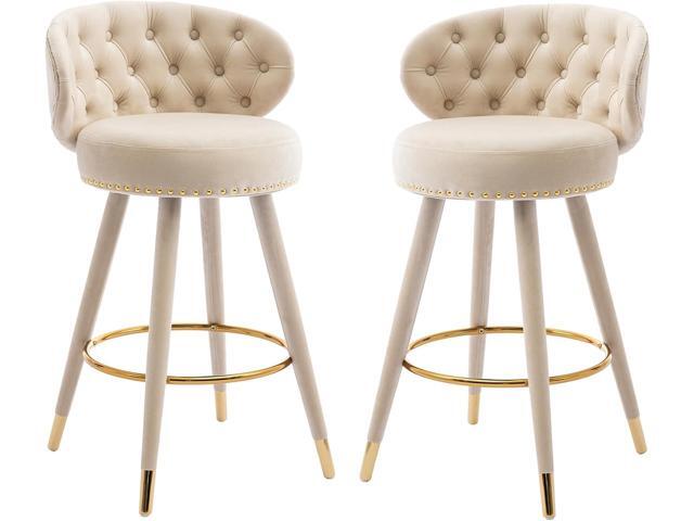 Click here for QQU Bar Stools Set of 2  Modern Velvet Adjustable... prices