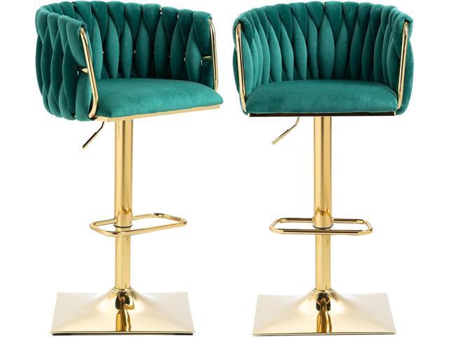 Click here for Modern Velvet Swivel Bar Stools Set of 2  Hand Wov... prices