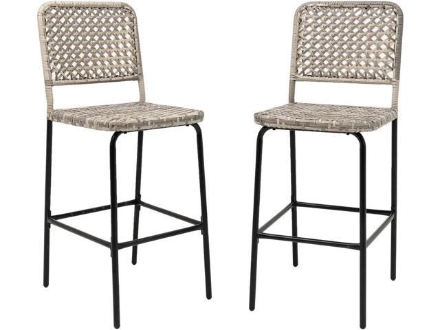Click here for Sundale Outdoor Patio Bar Stools Set of 2  Hand Wo... prices