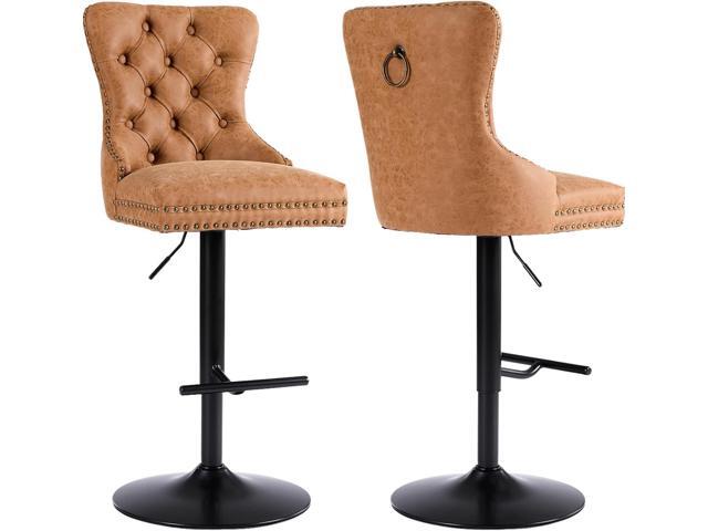 Click here for Orange PU Leather Swivel Bar Stools Set of 2 with... prices