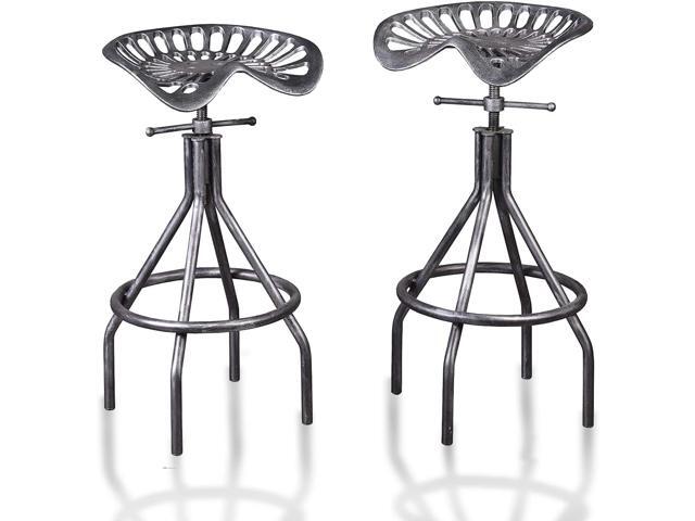 Click here for Set of 2 Rustic Industrial Bar Stool-Cast Iron Tra... prices