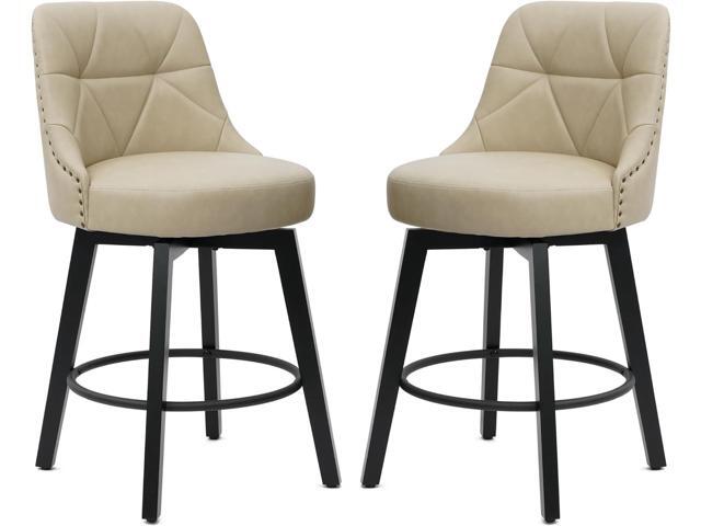 Click here for Swivel Bar Stools with Back Set of 2  26 inch Faux... prices