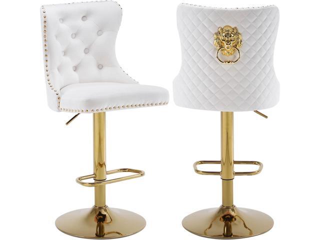 Click here for Swivel Gold Bar Stools Set of 2  Velvet Adjustable... prices