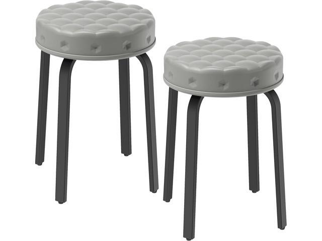 Click here for Bar Stool Set of 2  18.5 Inch Backless Round PU Le... prices