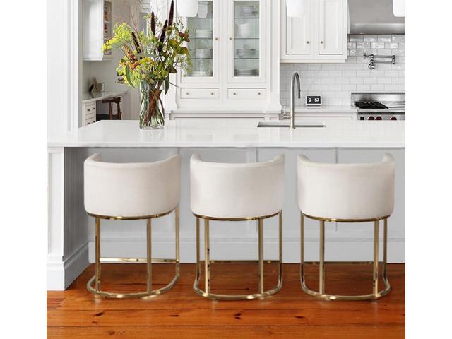 Click here for Contemporary Cream Linen Bar Stools Set of 3  24 U... prices