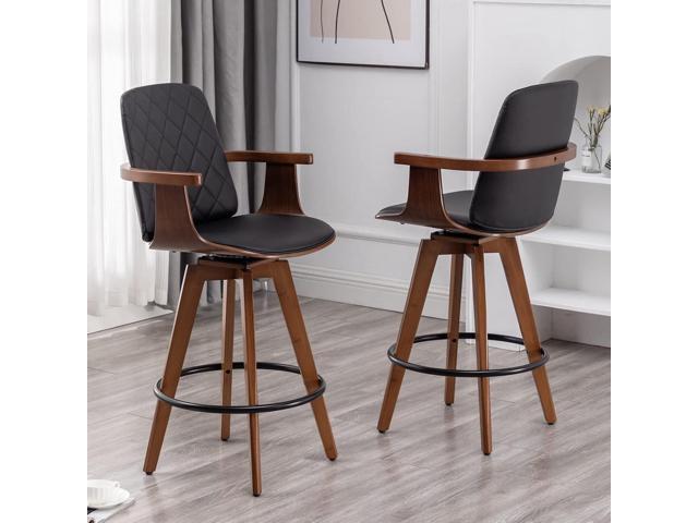 Click here for Bar Stools Set of 2  Upholstered Faux Leather Coun... prices