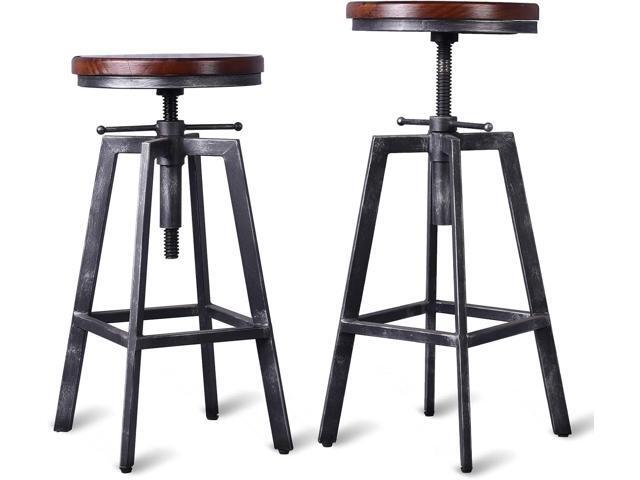 Click here for Set of 2 Industrial Bar Stools 25.6-30.5inch Count... prices