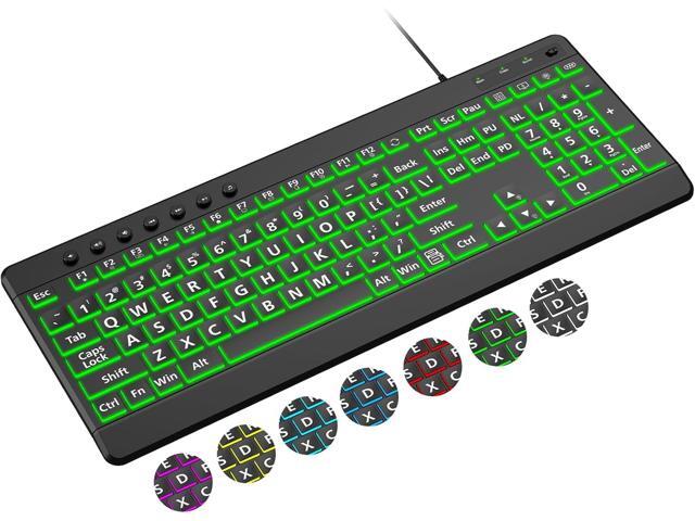 Click here for EDJO Large Print Backlit Wired Keyboard  Light Up... prices
