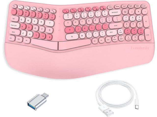 Click here for Lomiluskr Wired Ergonomic Keyboard with PU Wrist R... prices