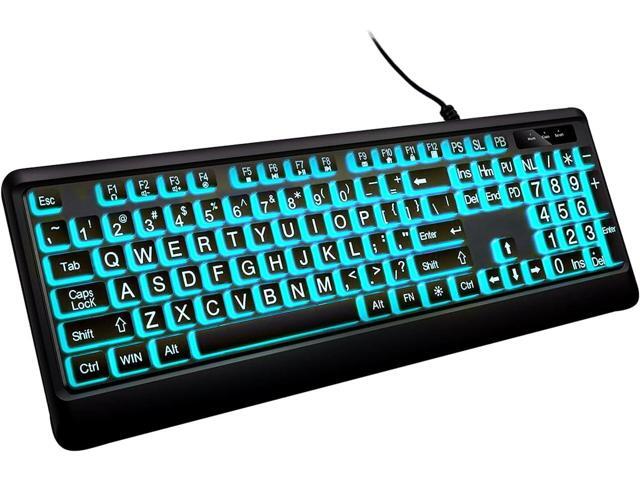 Click here for Large Print Backlit Keyboard  Wired Lighted Comput... prices