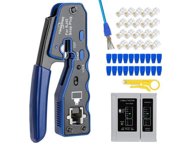 Click here for RJ45 Crimp Tool Kit Pass Thru Ethernet Crimper for... prices