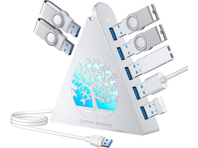 Click here for JoyReken 7-Port USB 3.0 Hub  White Vertical USB Hu... prices