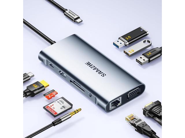 Click here for SAMZHE USB C Docking Station 10-in-1 USB-C Hub Dua... prices