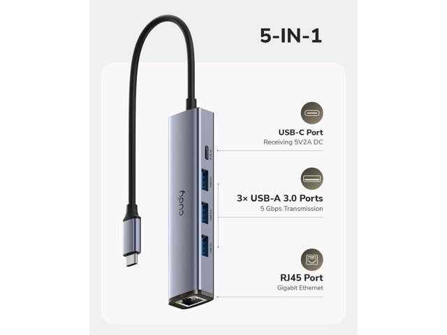 Click here for Cudy 5-in-1 USB-C Hub with Gigabit Ethernet RJ45 P... prices