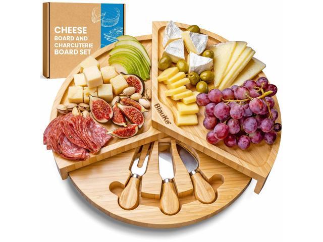 Click here for Bamboo Cheese Board and Knife Set - 14-inch Round... prices