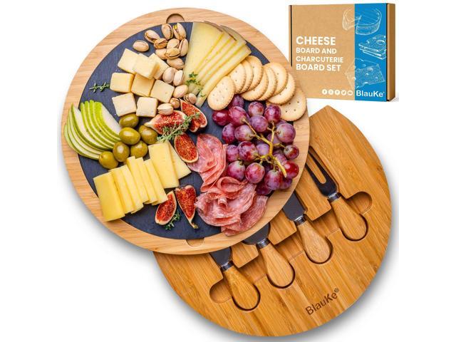 Click here for Bamboo Cheese Board with Knife Set and Slate - 12... prices