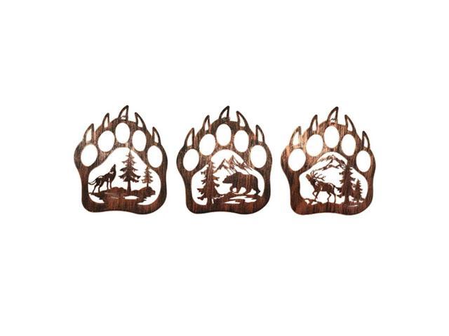 Click here for 3PCS Bear Wall Decor Metal Bear Decor With Forest... prices