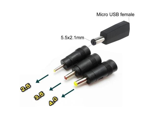 Click here for Micro USB Female to DC 5.5x2.1mm 3.5x1.35mm 2.5x0.... prices