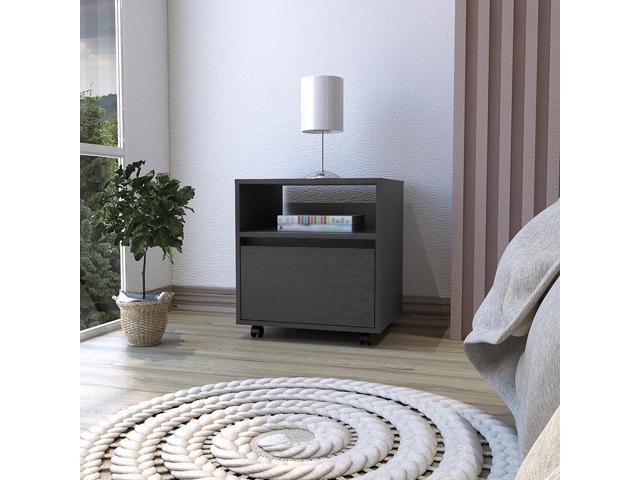 Click here for Nightstand Munyochi  One Drawer -Black prices