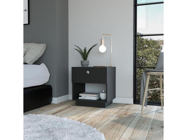 Click here for Nightstand Viliigili  One Drawer -Black prices