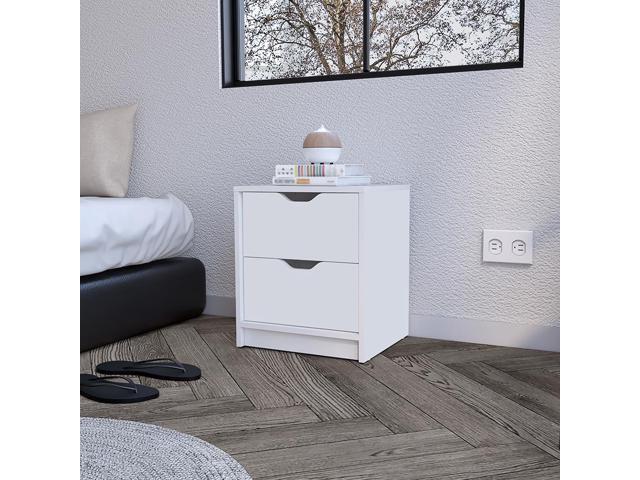Click here for Nightstand Gandu  Two Drawers -White prices