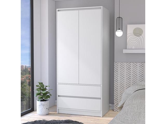 Click here for Armoire Closher  Two Drawers -White prices