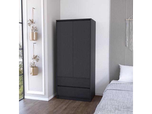 Click here for Armoire Closher  Two Drawers -Black prices